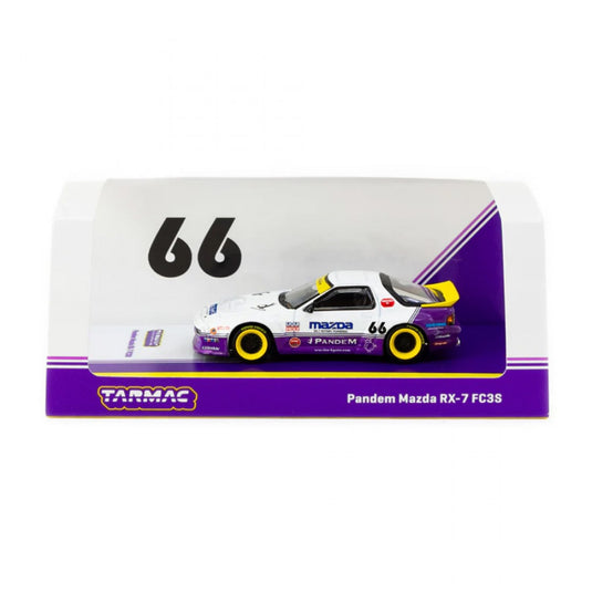 Mazda RX7 FC3S Pandem White/Purple TARMAC WORKS 1:64 – Exclusive-Hobbyshop
